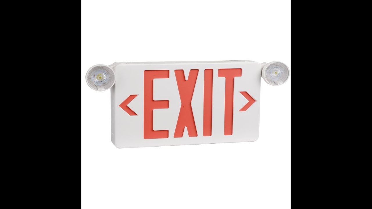 US Standard LED Exit Sign - YouTube