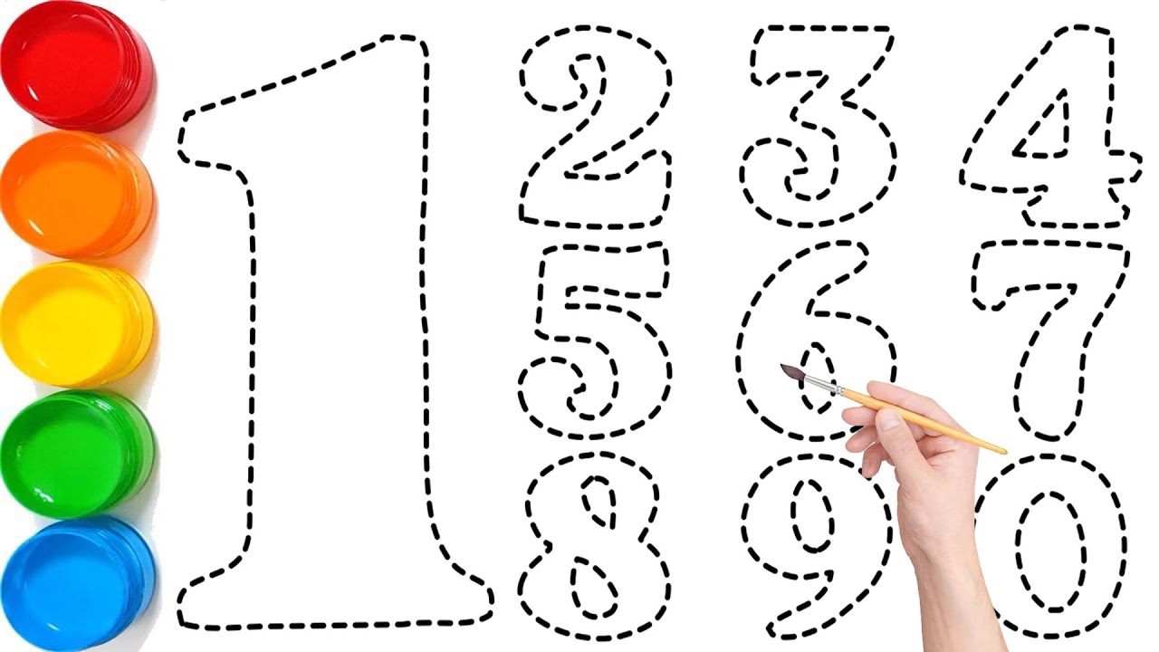🎨 Learn Numbers 1 - 10 | Colorful Counting & Painting for Children 🌟 ...
