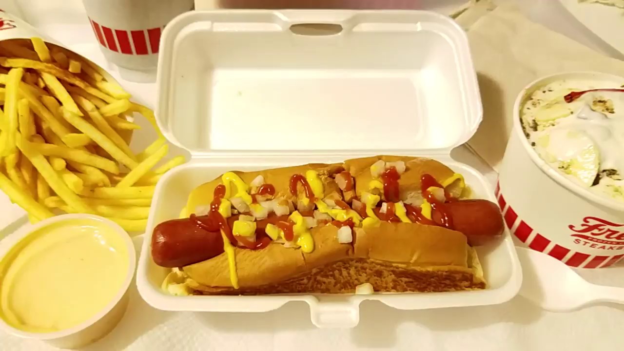 Freddy's All Beef Hot Dog, Fries, Pepsi, PBC & B Sundae For Dinner ...