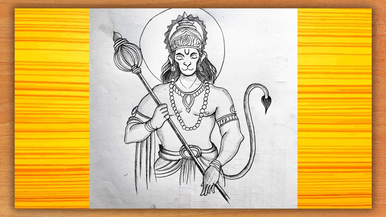 Bajrangbali Drawing Easy Pencil Step By Step | Bajrangbali Drawing ...