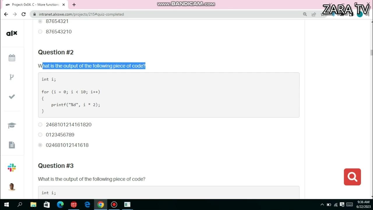 0x04 C More Functions More Nested Loops Quiz And Answers Youtube