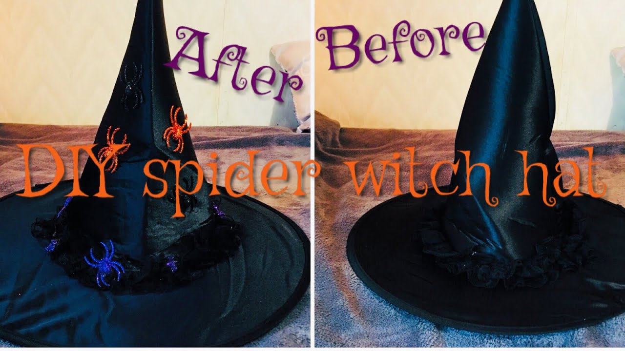 DIY spider witch hat - YouTube