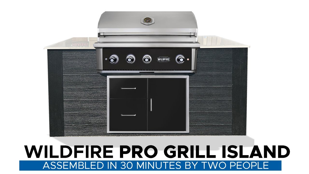 Pro-Fit Outdoor Kitchens | Pre-Finished Wildfire Grill Island Assembly ...