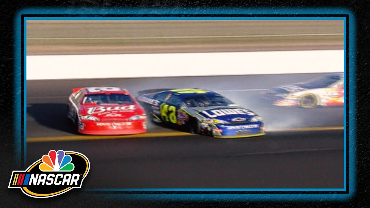 NASCAR Throwback: Brian Vickers wins at Talladega on a WILD last lap in ...