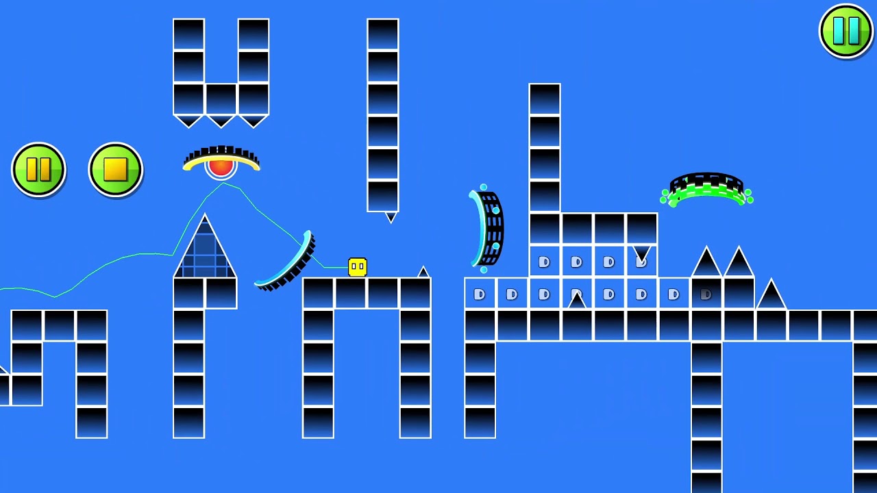 Layout for some geometry dash level (I'll come up with a name later ...