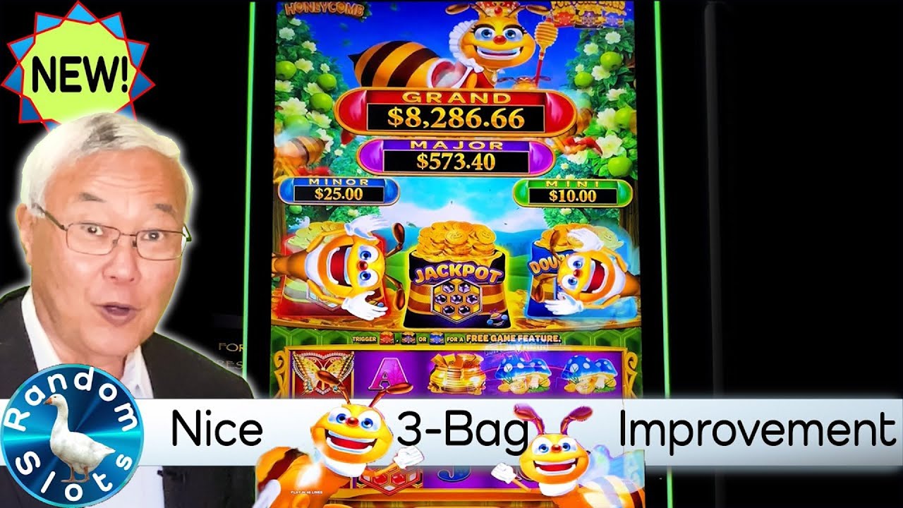 Lucky Honeycomb Fortune Bags Slot Machine Feature - YouTube