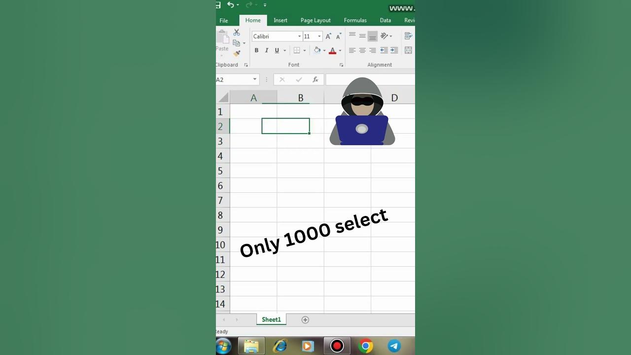 Select 10000 Cells in 1 Second in Excel #excel #exceltricks #exceltraining - YouTube