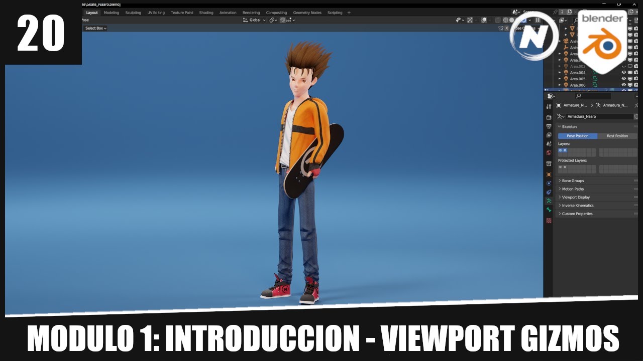 Curso Blender - Modulo 1 - Introducción - Viewport Gizmos - YouTube