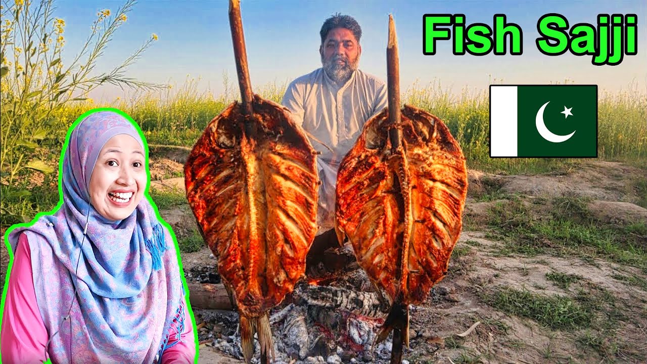 Fish Sajji Recipe | Pakistani Food | Malaysian Girls Food Reactions ...