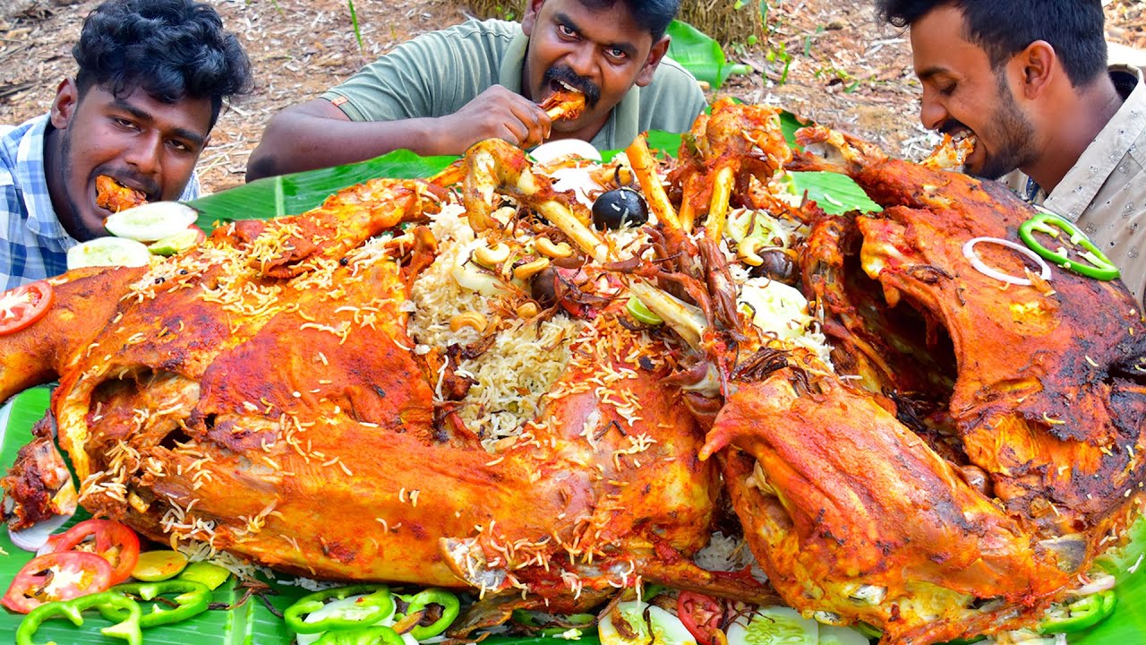 2 Full Goat Arabian Mutton Mandi Recipe | mandi biryani cooking and ...