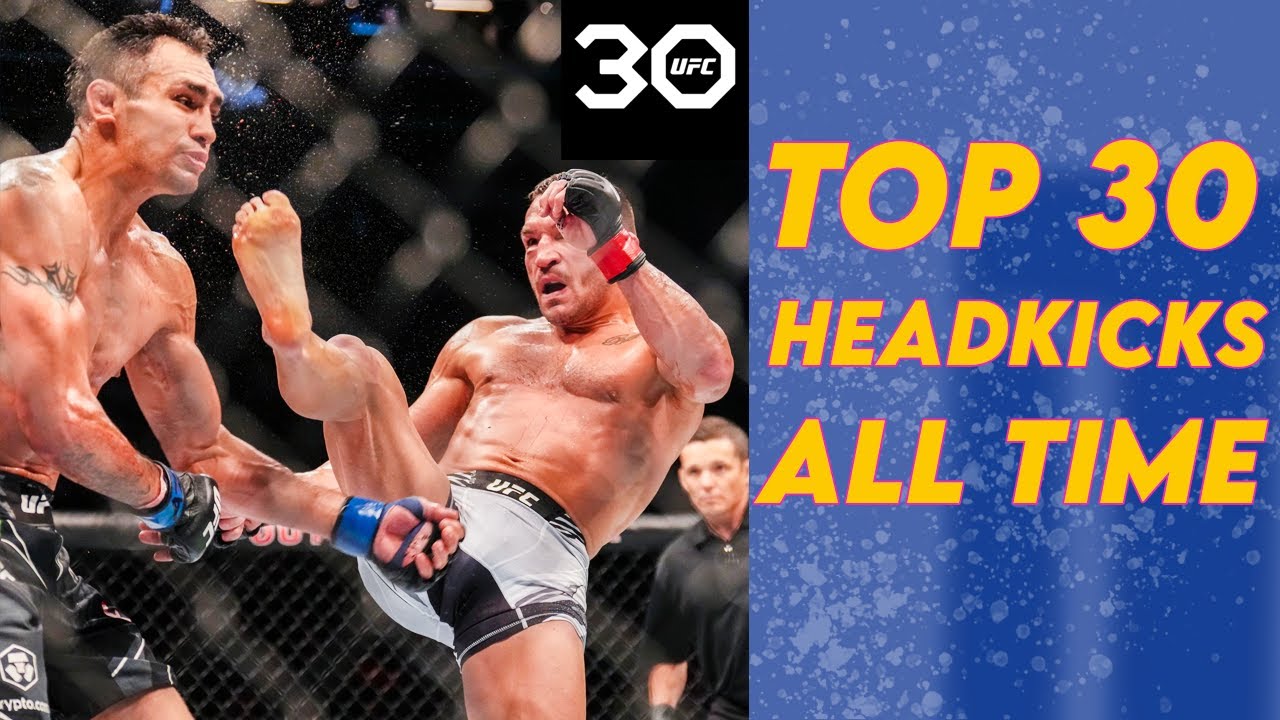 TOP #UFC30 Headkick Knockouts Throughout History - YouTube