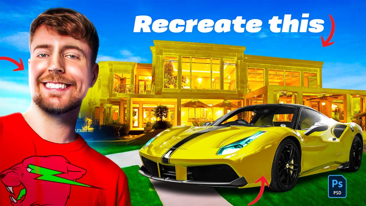 How to create Thumbnail Designs like Mr Beast - Image Assets Download ...