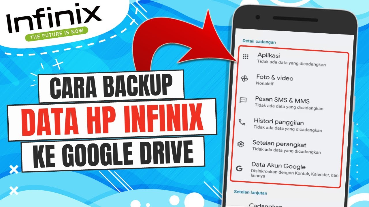 Cara Backup Data HP Infinix ke Google Drive - YouTube