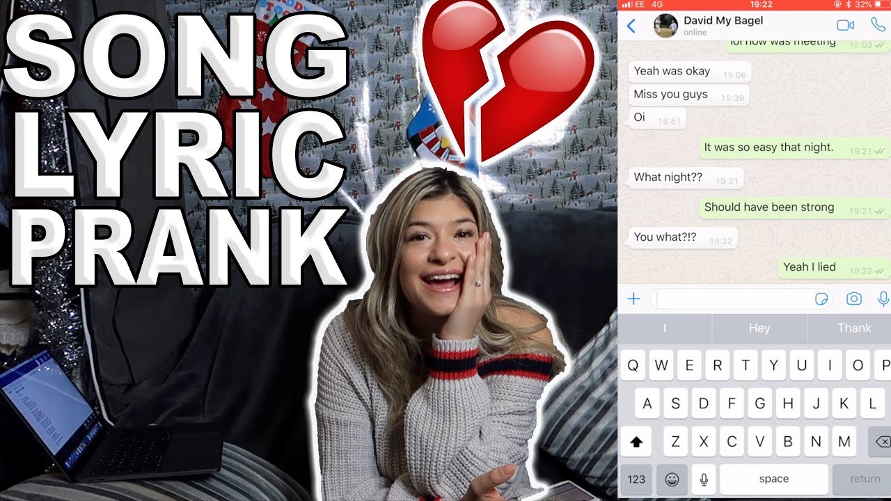 SONG LYRIC PRANK ON BOYFRIEND **GONE WRONG** | CHEATING PRANK - YouTube