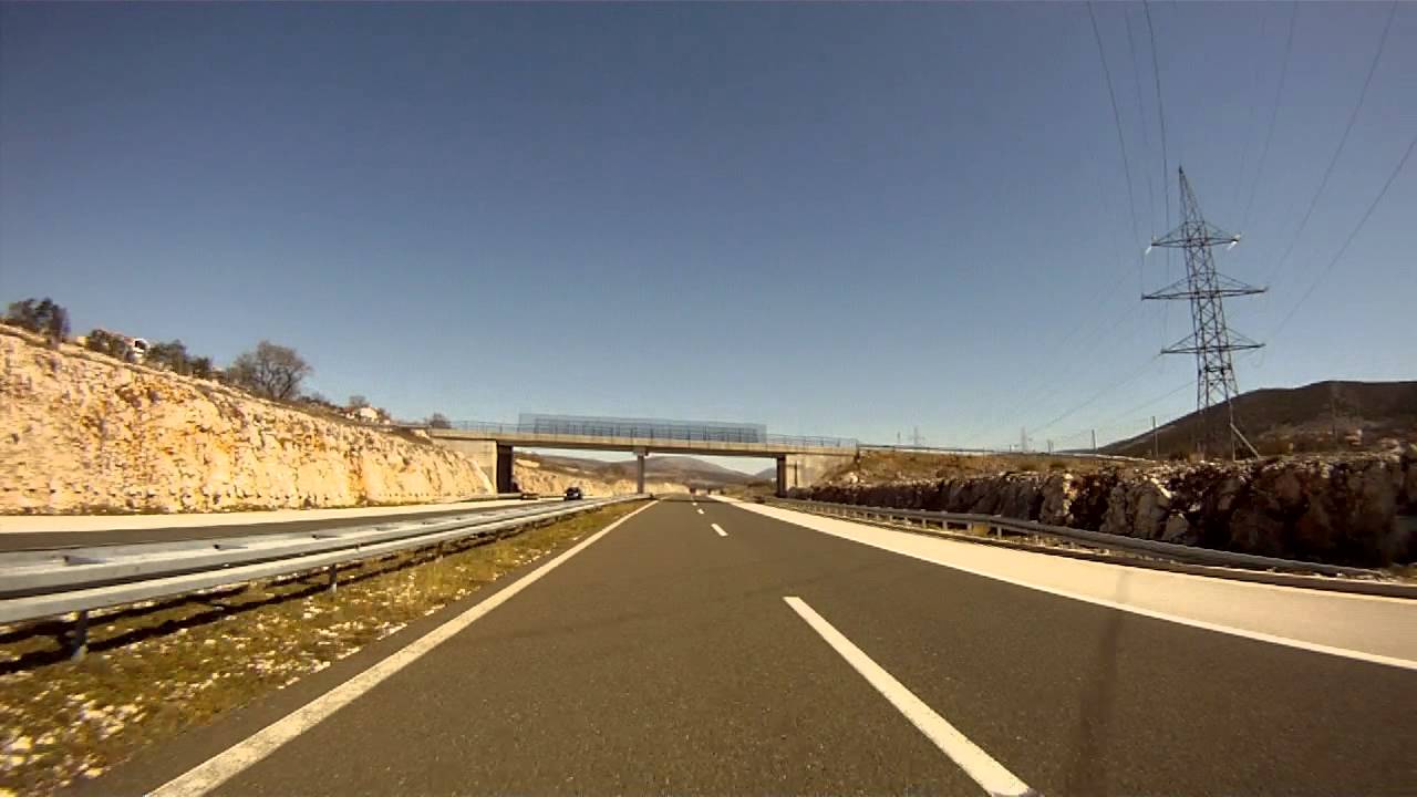 Croatian highway A1 (06. interchange for Šibenik - interchange for ...
