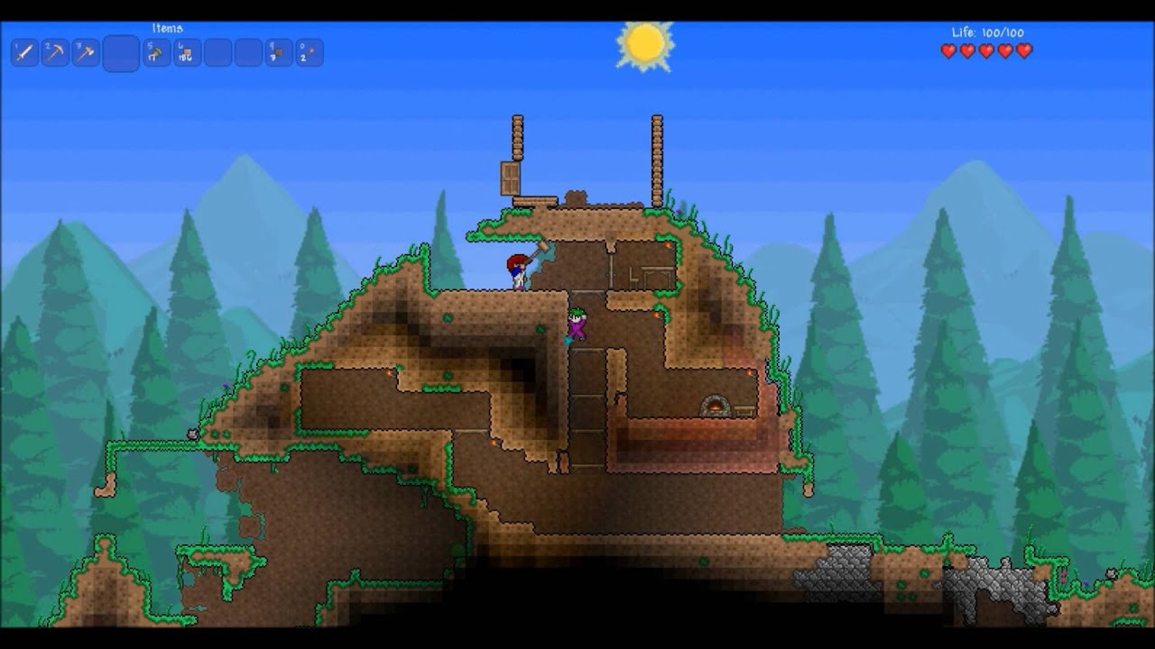 Terraria: Building the Bat Cave Ep.2 - YouTube