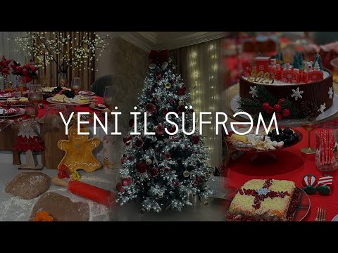 🎄 İŞ YOLDAŞLARIMA YENİ İL SÜFRƏSİ AÇDIM🎅 / MARKET ALIŞVERİŞİ 🛒 /  YENİ QABLARIM 🍽️ / UZUUUN VİDEO