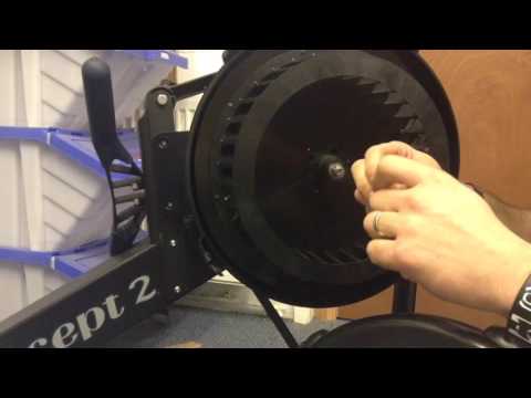 Concept2 Model D flywheel fitting - YouTube