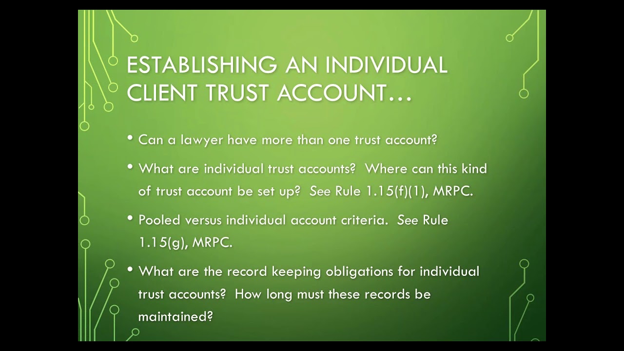 2018 10 31 12 00 Everything You Need to Know About Trust Accounts - YouTube