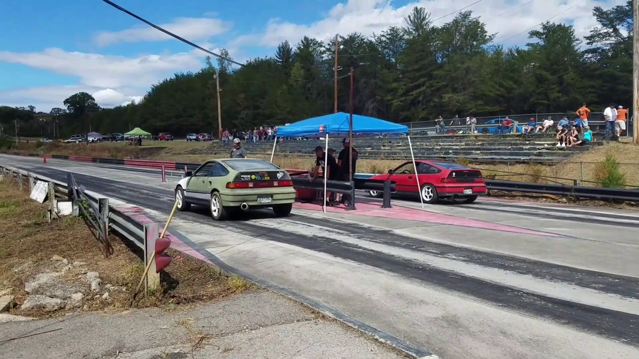 Non vtec b20 vs h22 crx best of 4 races. - YouTube