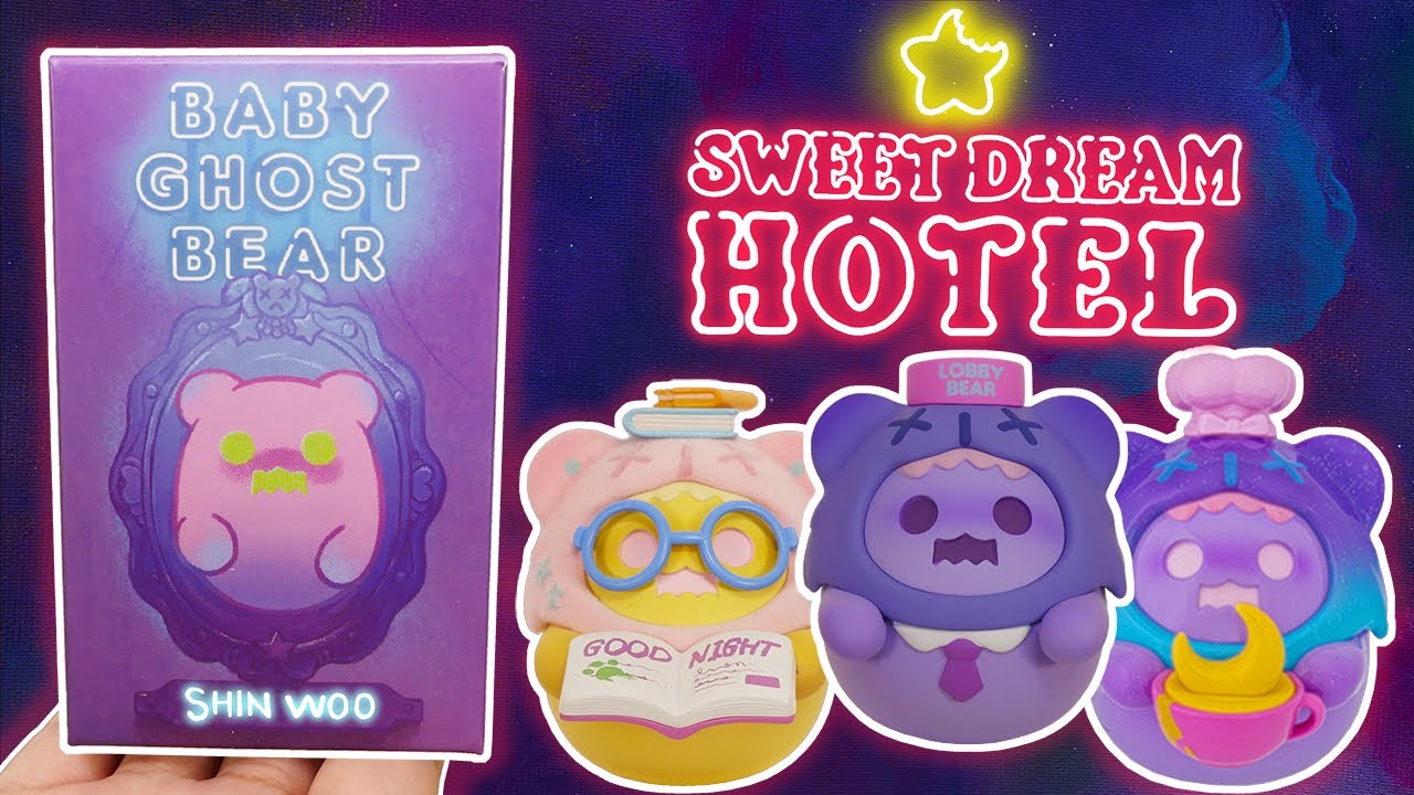 Finding Unicorn ShinWoo Ghost Bear Sweet Dream Hotel Blind Box Unboxing FULL SET - YouTube