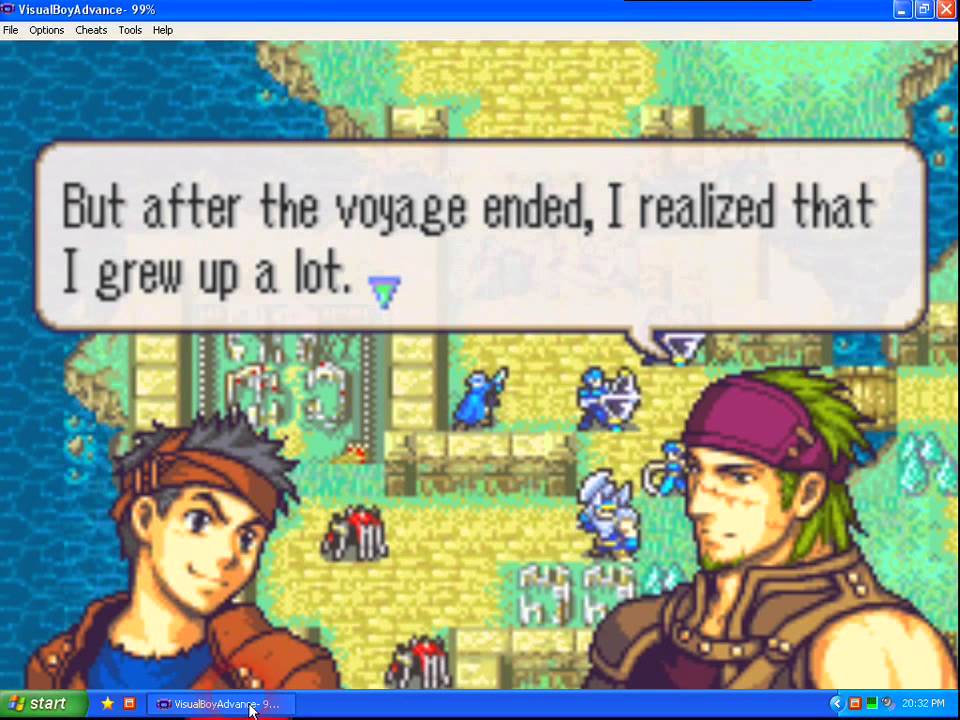 Gerik talk Ross support B Fire Emblem 8 VBA - YouTube