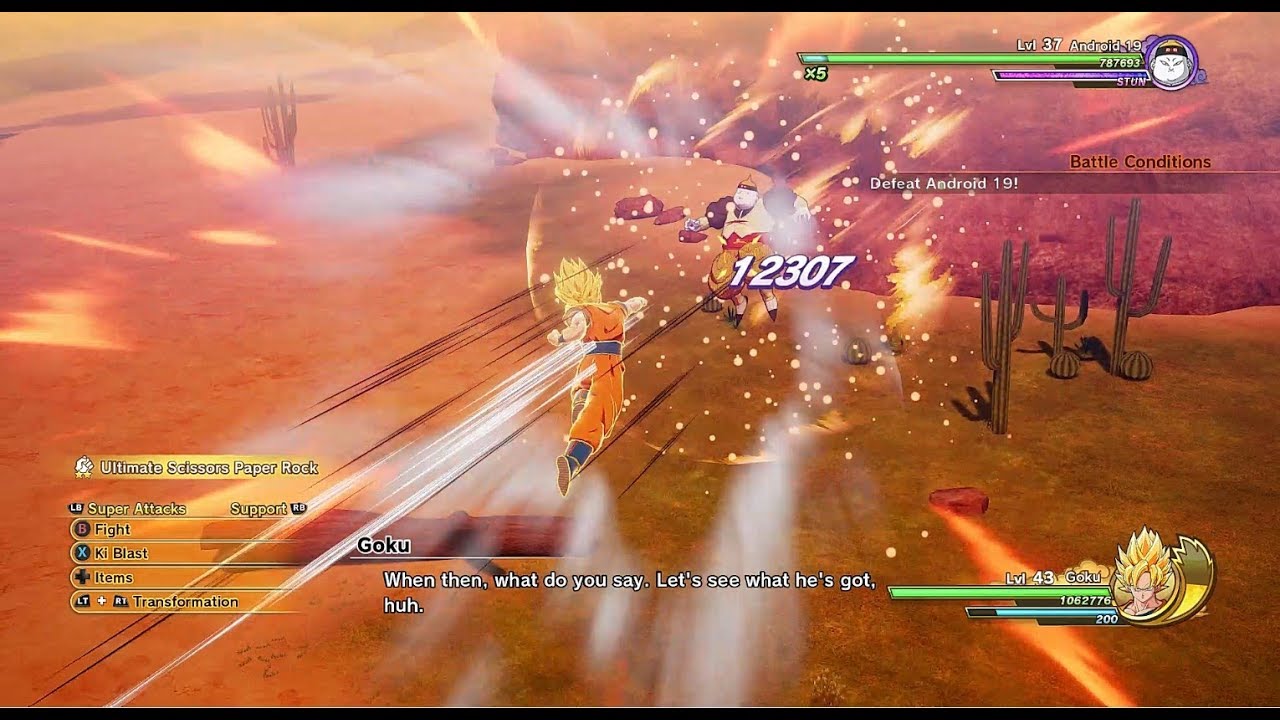 Goku vs Android 19 DBZ Kakarot 2020 Gameplay - YouTube