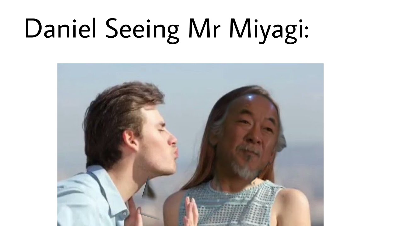 Daniel Glazing Mr Miyagi | Cobra Kai Season 6 Meme - YouTube