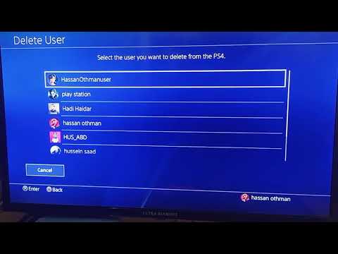 How to delete a user on PS4 - YouTube