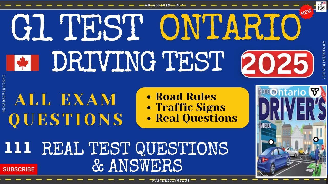 G1 test Ontario 2025 | G1 Practice Test Ontario 2025 | G1 Driving Test ...