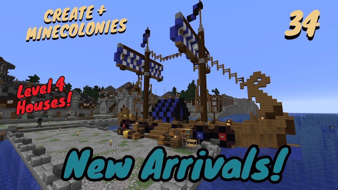Create + Minecolonies - New Arrivals! - YouTube