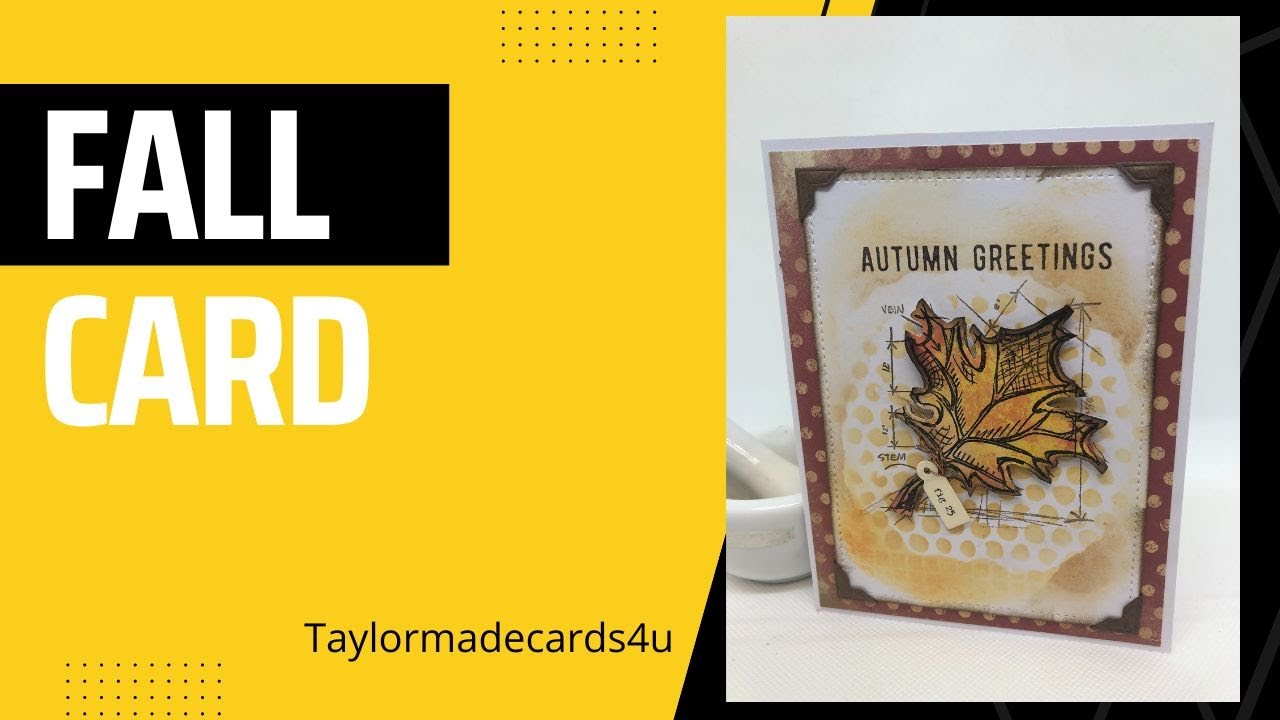 Fall Cards using Distress Inks and Tim Holtz stamp set - YouTube