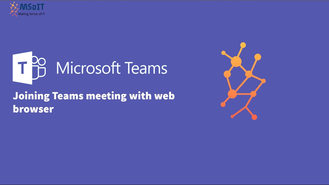 Teams - Join Teams meeting with web browser - YouTube