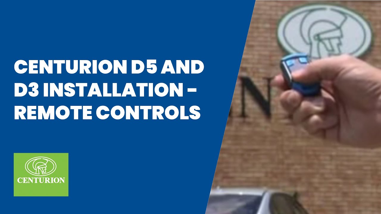 CENTURION D5 and D3 Installation Remote Controls - Part 8 - YouTube
