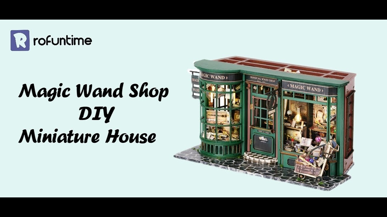 Magic Wand Shop DIY Miniature House Craft Kit | Rofuntime - YouTube