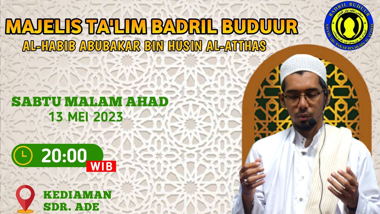 🔴LIVE STREAMING || PEMBUKAAN MAJELIS TA'LIM BADRIL BUDUUR - YouTube