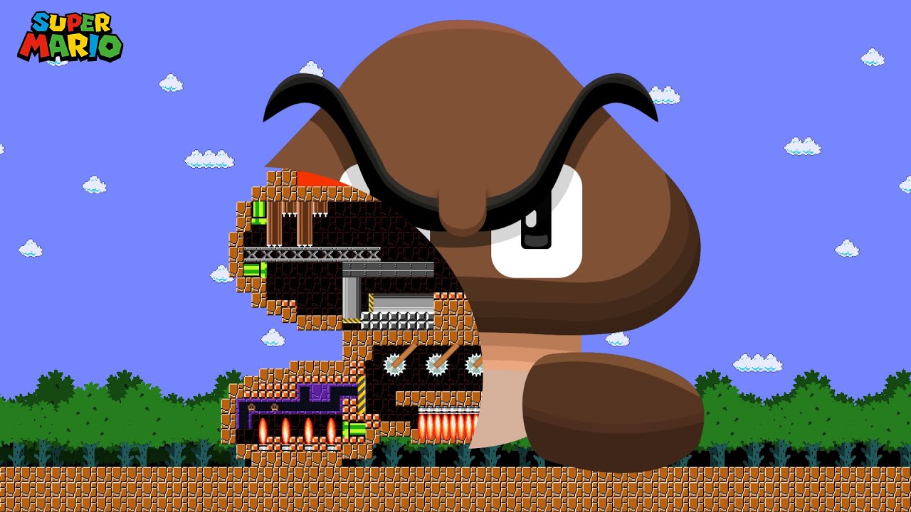 Mario vs The Giant GOOMBA Maze - MARIO GAME ANIMATION - YouTube