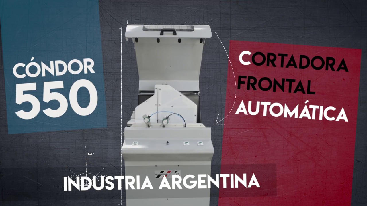 Condor 550 Cortadora Frontal Automatica OK Industrial - YouTube