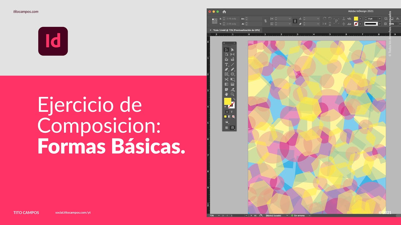 Ejercicio de Composición con Formas Básicas en Adobe Indesign - YouTube