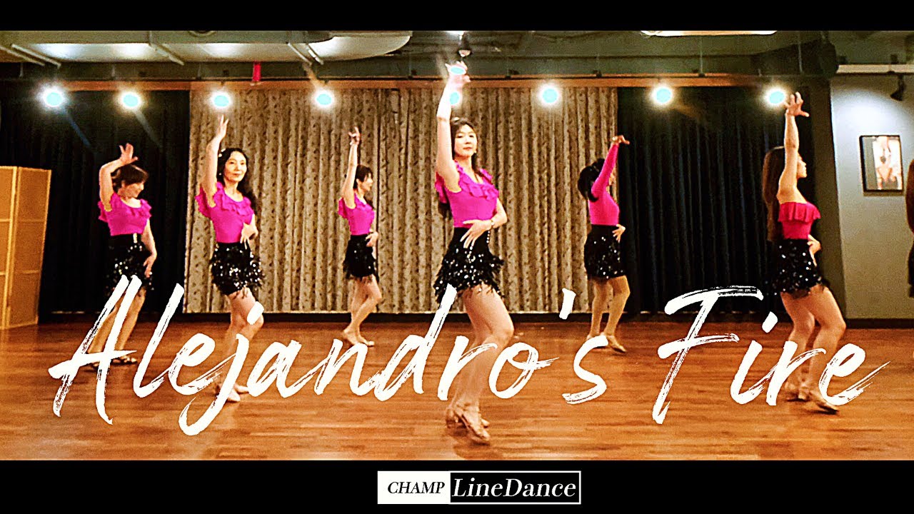[라인댄스고급반] Alejandro's Fire Line Dance || 알레한드로스파이어 라인댄스 - YouTube