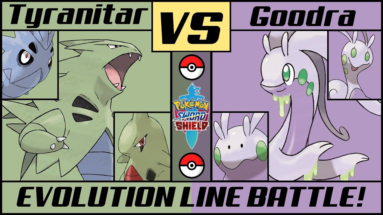 TYRANITAR vs GOODRA | Evolution Line Battle - YouTube
