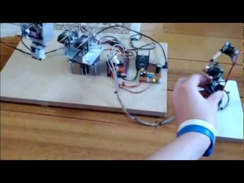 An Arduino controlled Robotic arm with a position input arm. - YouTube