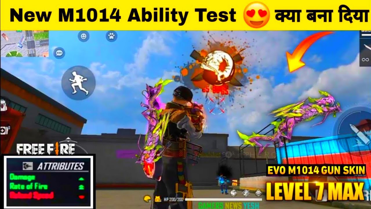 Evolution M1014 Gameplay In Garena Free Fire||Evo M1014 Gun Skin Free ...