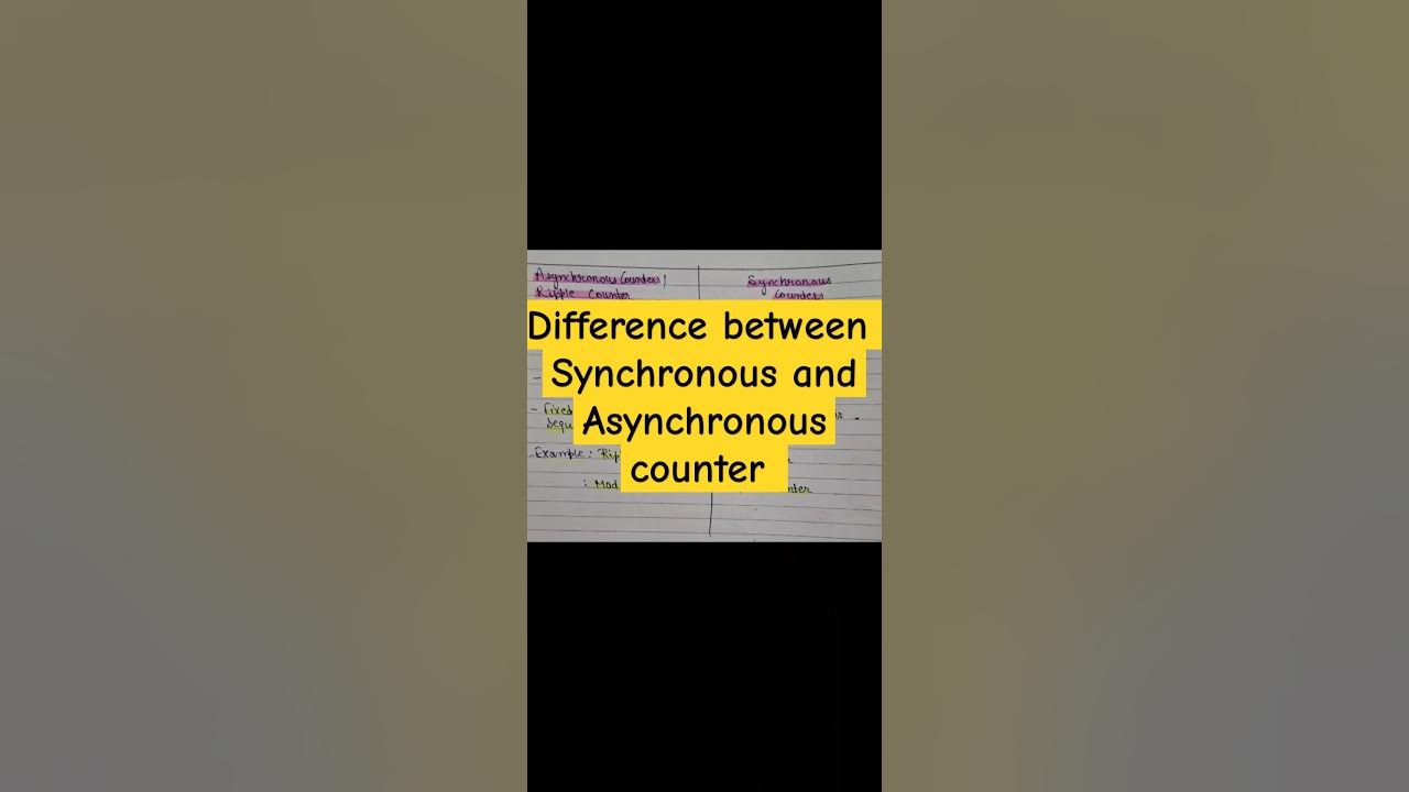 Difference between synchronous and asynchronous counter #shorts # ...