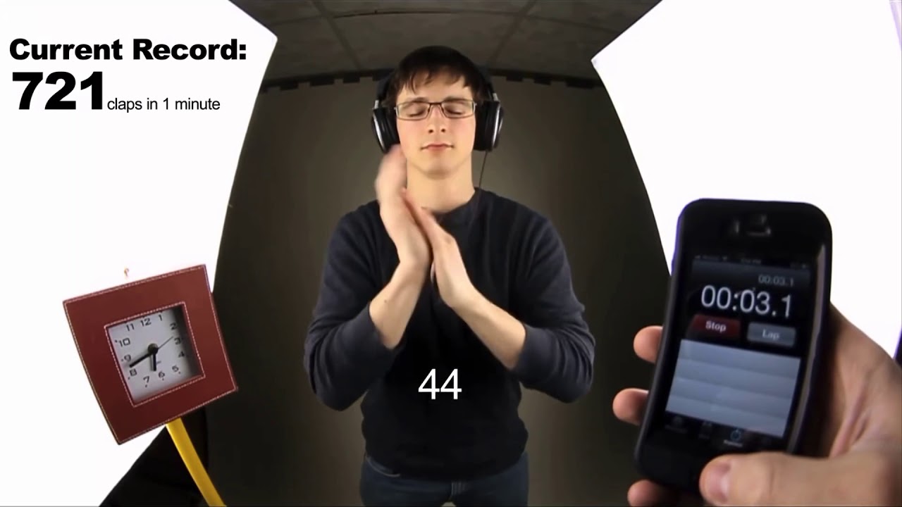 WORLD'S FASTEST CLAPPER! (802 1 minute) - YouTube