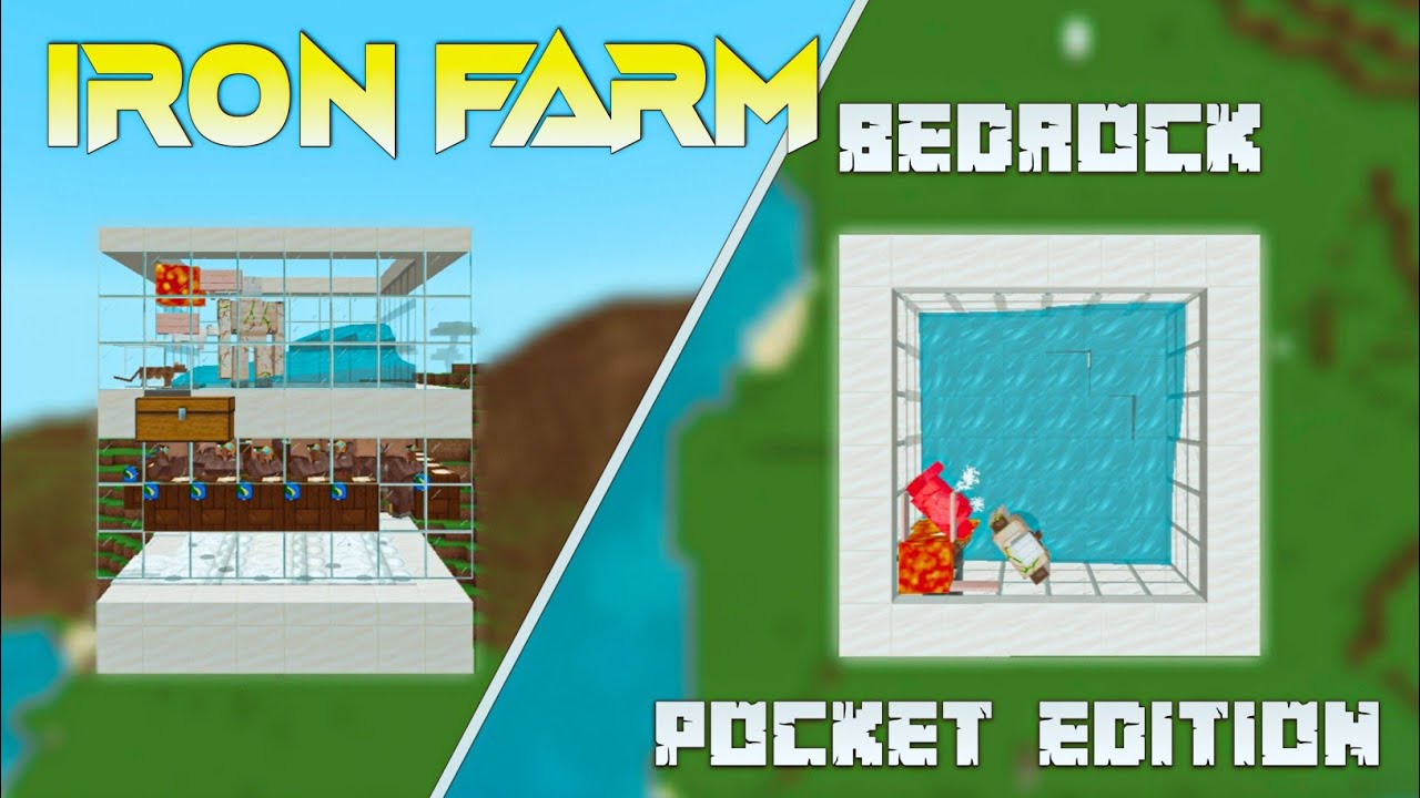 Best & Easy IRON FARM Tutorial For Minecraft Pocket Edition & Bedrock 1 ...