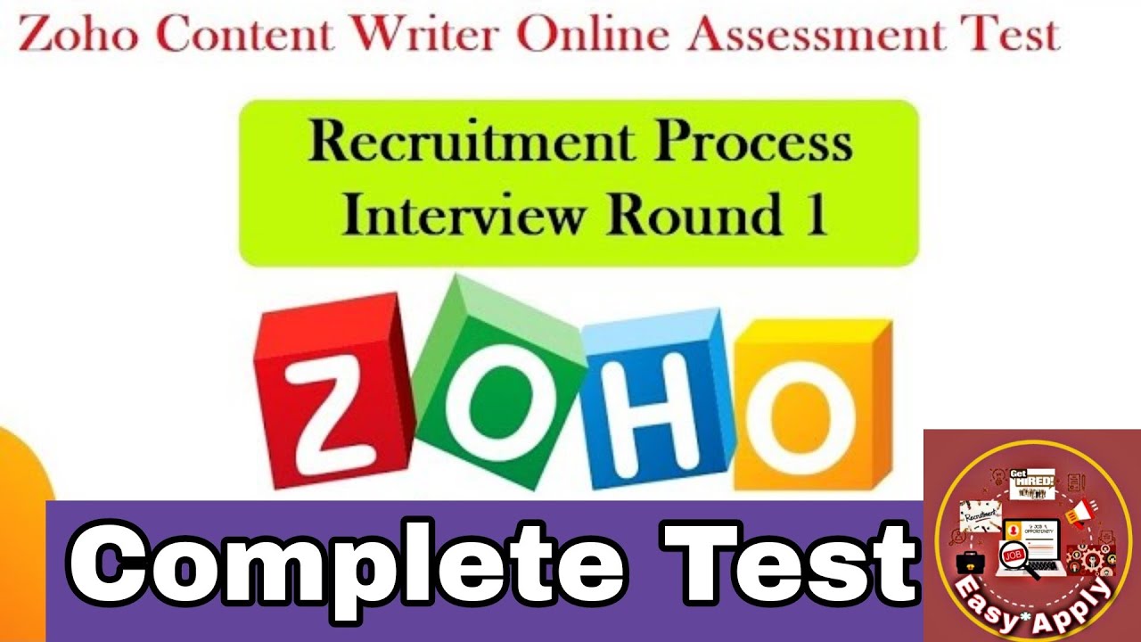 Zoho Content Writer Online Assessment Test 1 Zoho Interview Process zoho-content-writer-online-assessment-test-1-zoho-interview-process