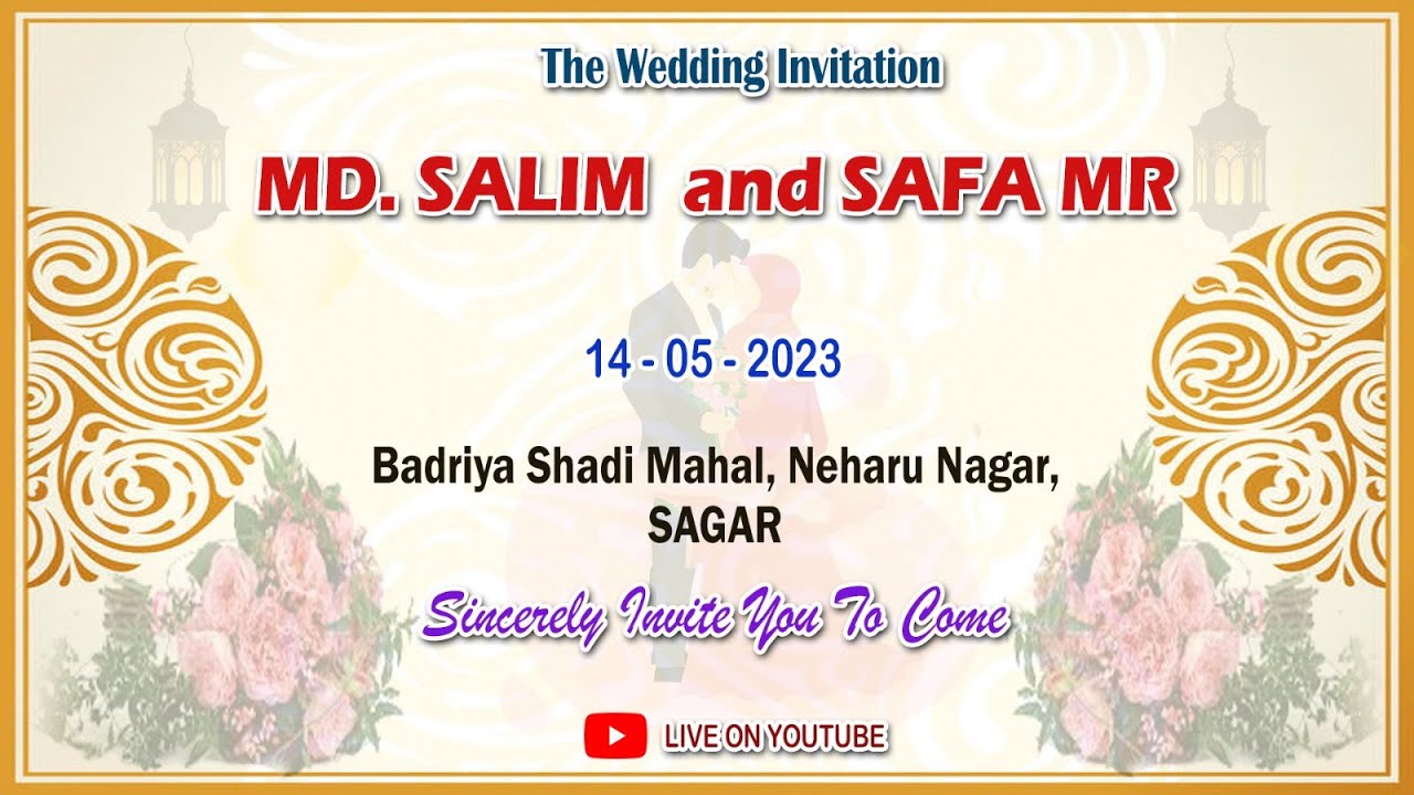 Marriage Ceremony ON MD. Salim & Safa MR || LIVE || - YouTube