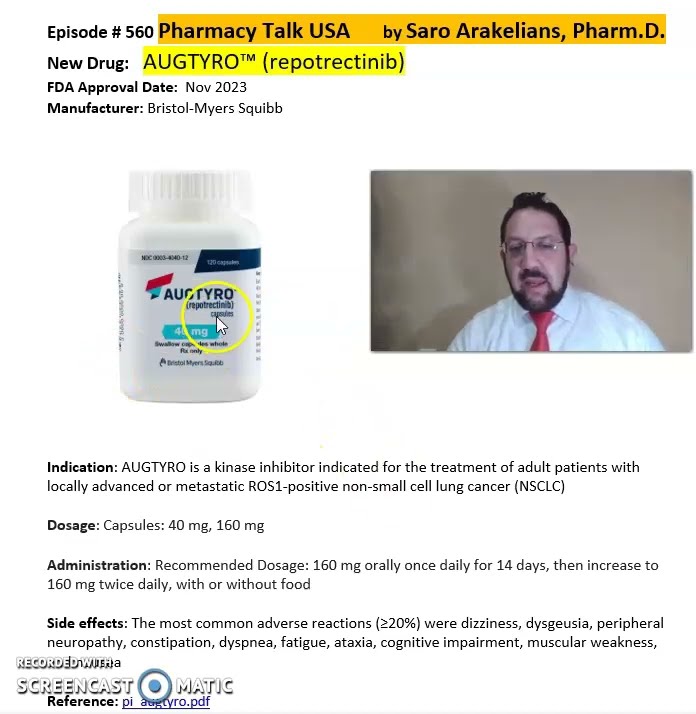 AUGTYRO™ (repotrectinib)- advanced or metastatic ROS1-positive non-small cell lung cancer - YouTube