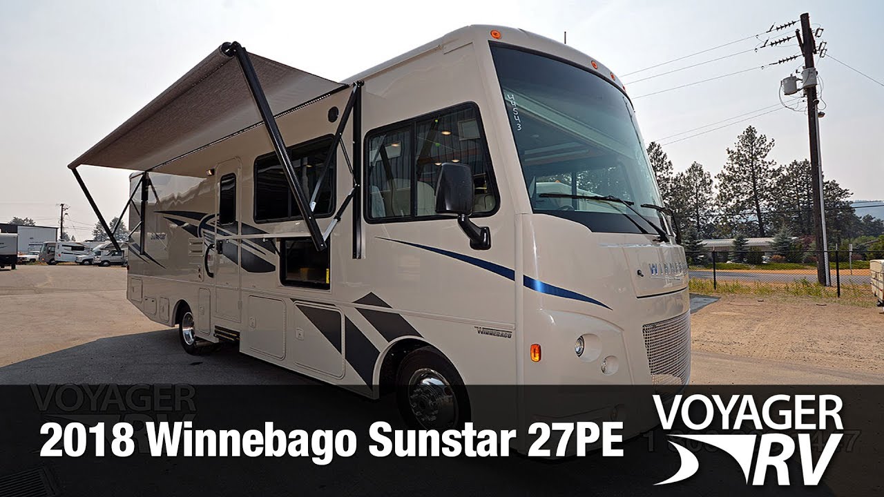 2018 Winnebago Sunstar 27PE Class A Motorhome Video Tour - Voyager RV ...